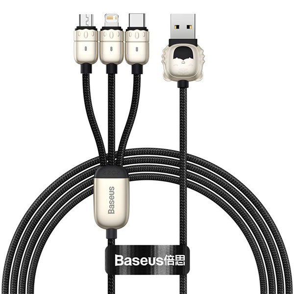 Baseus One-for-Three Data Cable USB to M+L+C - Gadget King