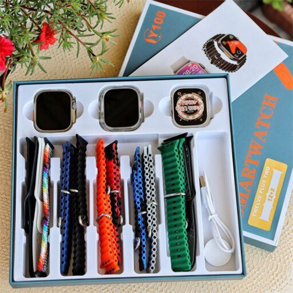 Y100 Smartwatch for Couple with 11 Straps - Gadget King
